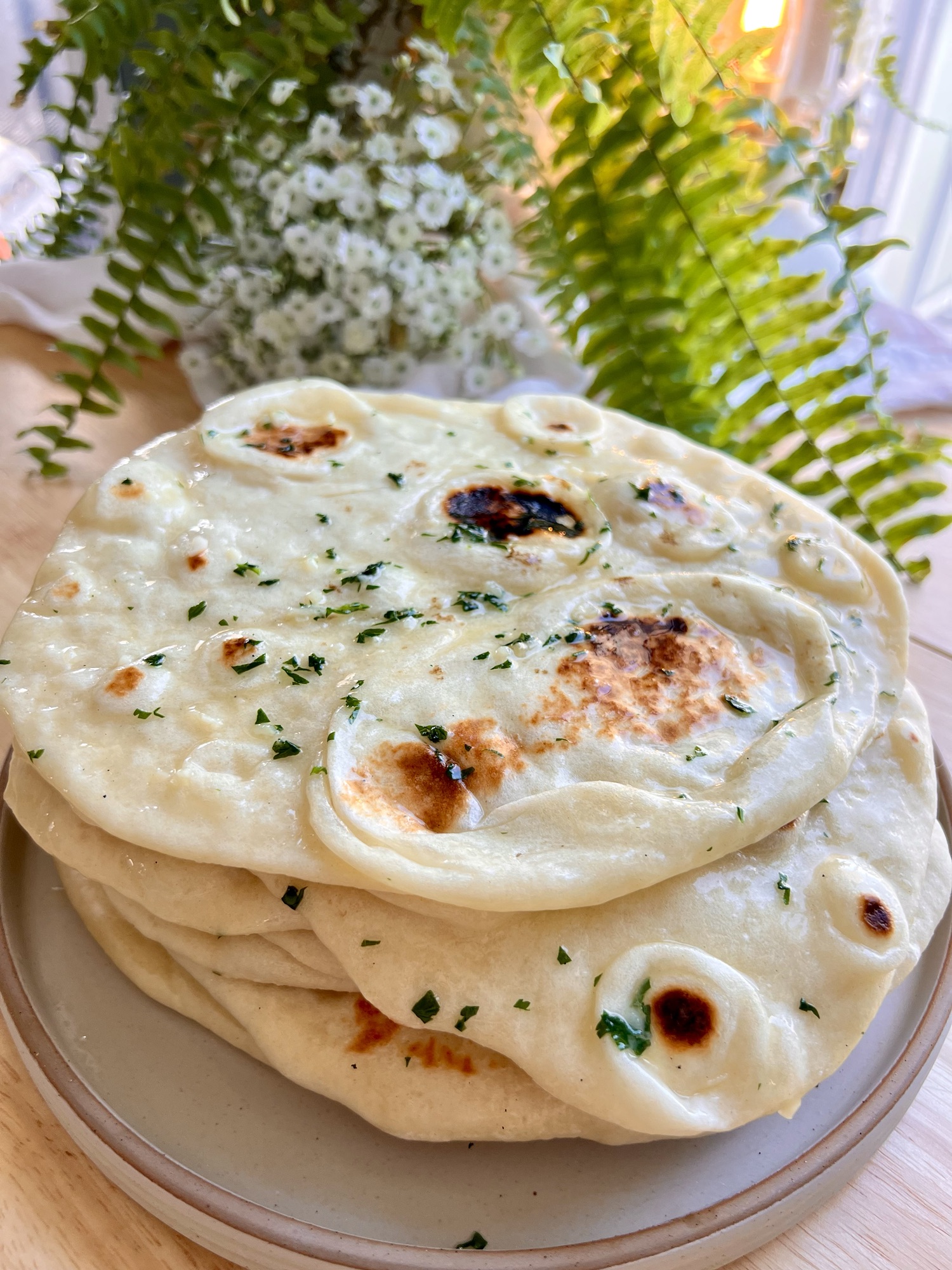 Homemade Garlic Naan - Kenna's Cooks